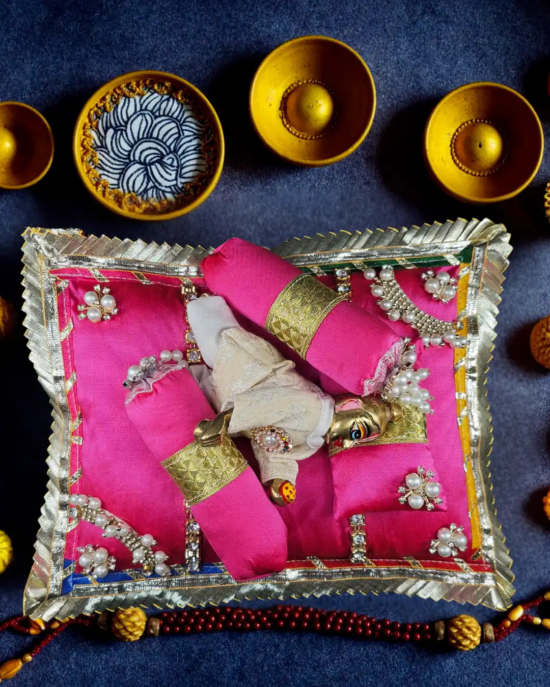 Laddu Gopal Ji ke Liye Stylish Bistar set | OM Poshak